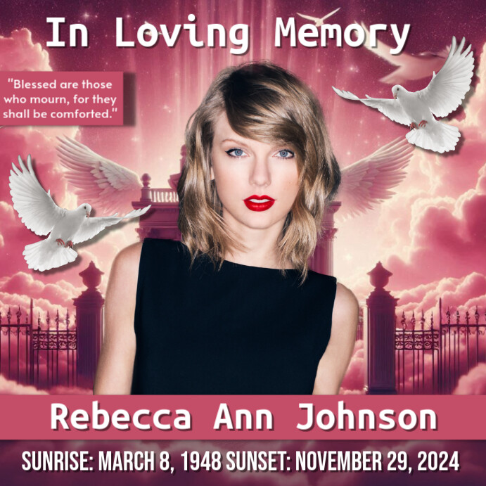 Copy of Pink Joyful Funeral Flyer Instagram Post | PosterMyWall