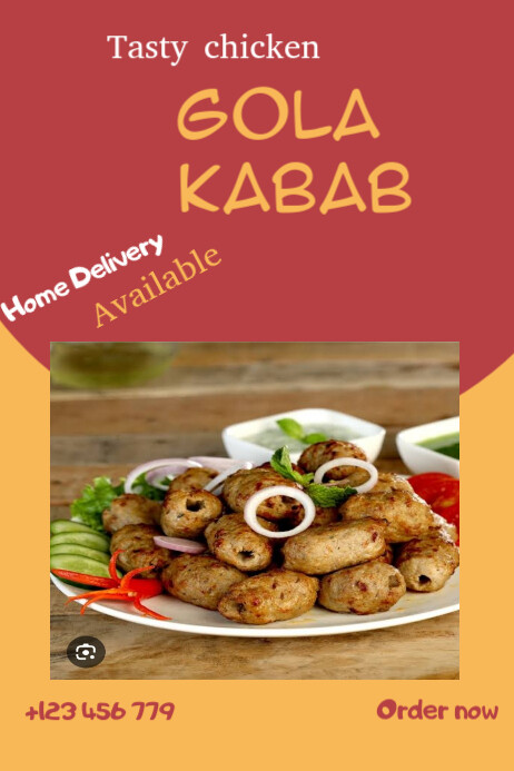 Plantilla de Pink Joyful Gola Kabab Poster | PosterMyWall