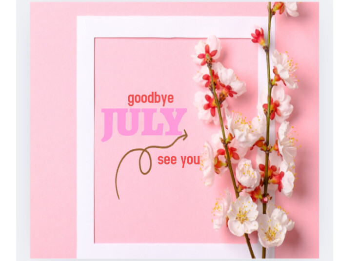 Pink Joyful Goodbye July Flyer (us Letter) Template | PosterMyWall