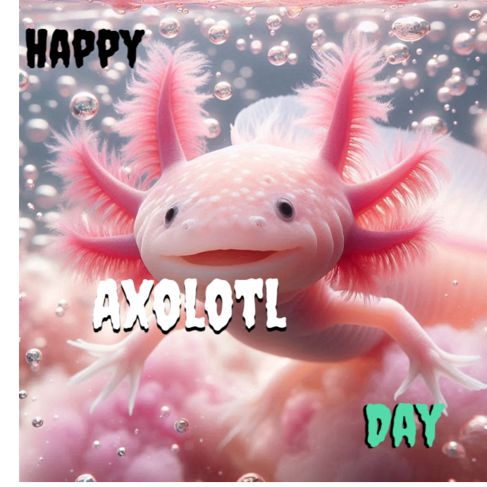 Pink Joyful Happy Axolotl Day Instagram Post Template | PosterMyWall