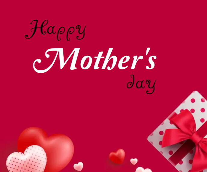 Copy of Pink Joyful Happy Mother's Day Medium Rectangle | PosterMyWall