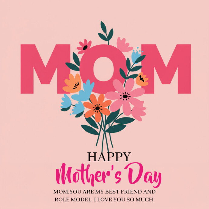 Copy of Pink Joyful Happy Mothers Day Instagram Post | PosterMyWall
