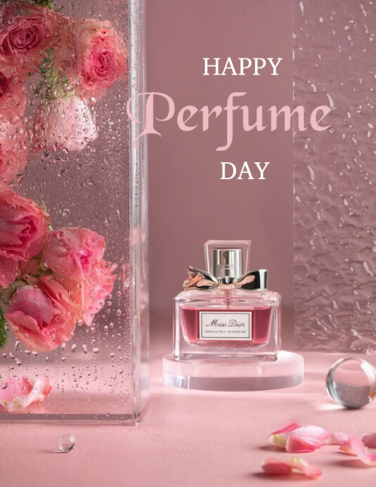 Pink Joyful Happy Perfume Day Flyer (us Letter) Template | PosterMyWall