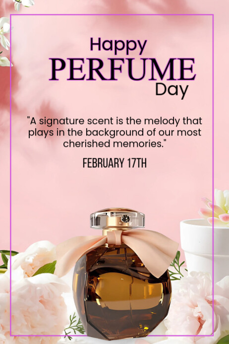 Copy of Pink Joyful Happy Perfume Day Poster | PosterMyWall