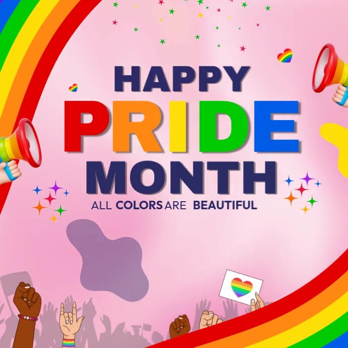 Pink Joyful Happy Pride Month Instagram Post Template | PosterMyWall