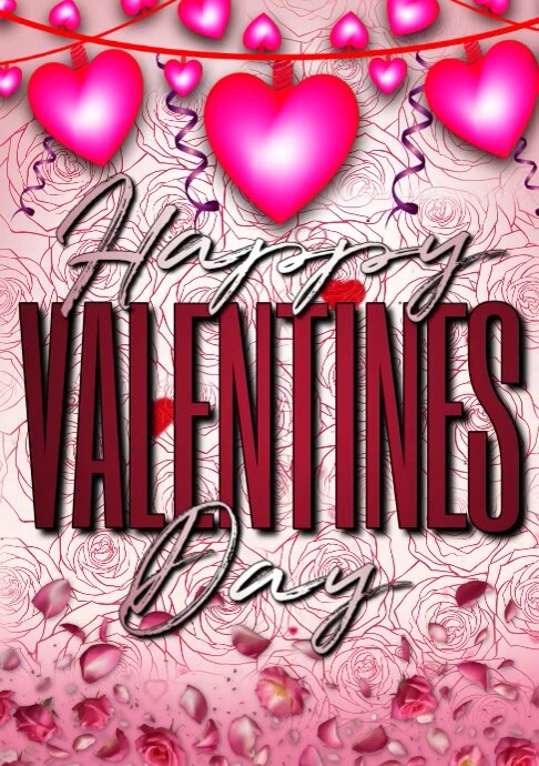 Copy of Pink Joyful Happy Valentien's Day, A1 | PosterMyWall