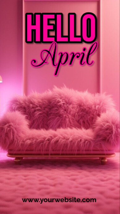 Copy of Pink Joyful Hello April Template Instagram Story | PosterMyWall