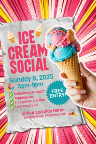 3.47K+ Free Ice Cream Social Poster Templates | PosterMyWall