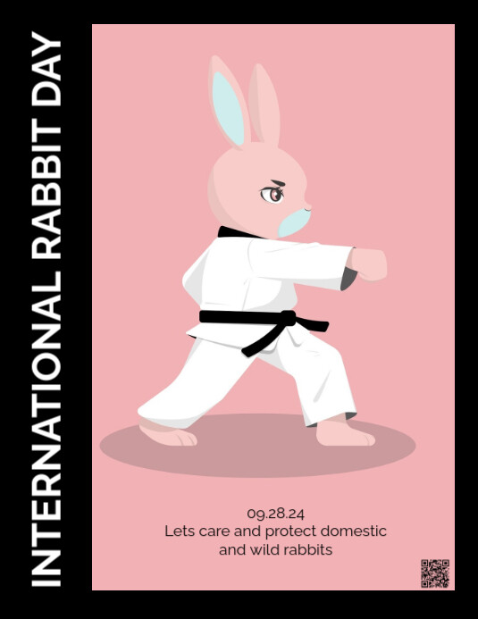 Copy of Pink Joyful International Rabbit Day Flyer (us Letter ...