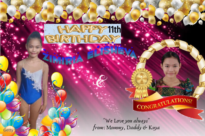 Pink Joyful Jo Banner 4' × 6' Template | PosterMyWall