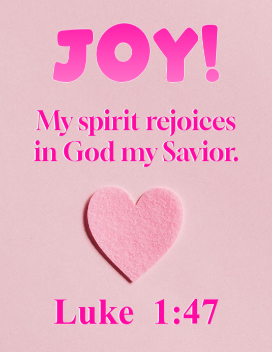Pink Joyful Joy Bible Verse Scripture Art Advent Poster Flyer Church Christian Quote Design ...