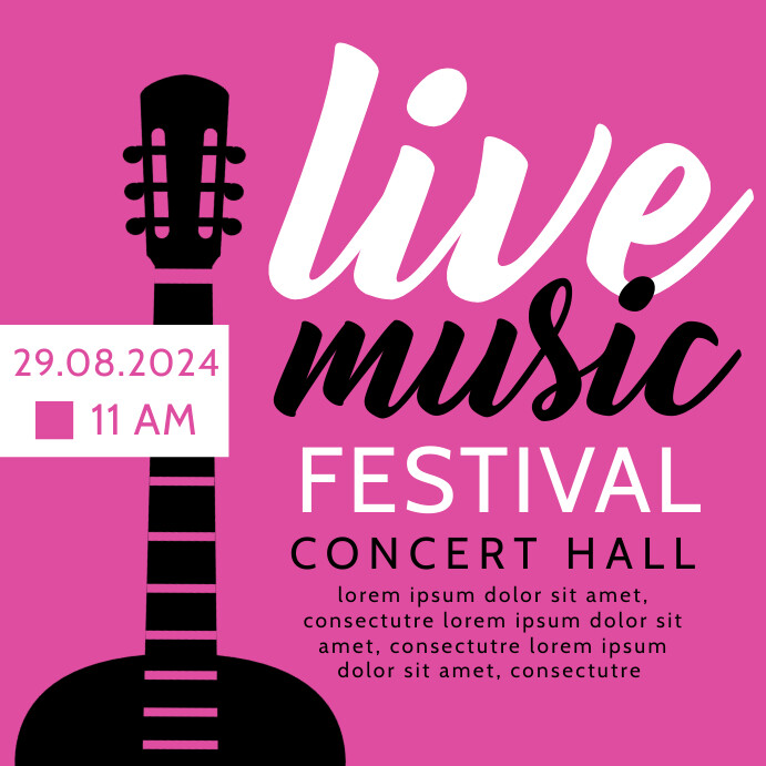 Copy of Pink Joyful Live Music Instagram Post | PosterMyWall