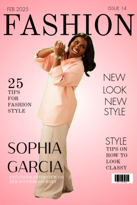 Copy of Pink Joyful Magazine Cover Model Poster | PosterMyWall