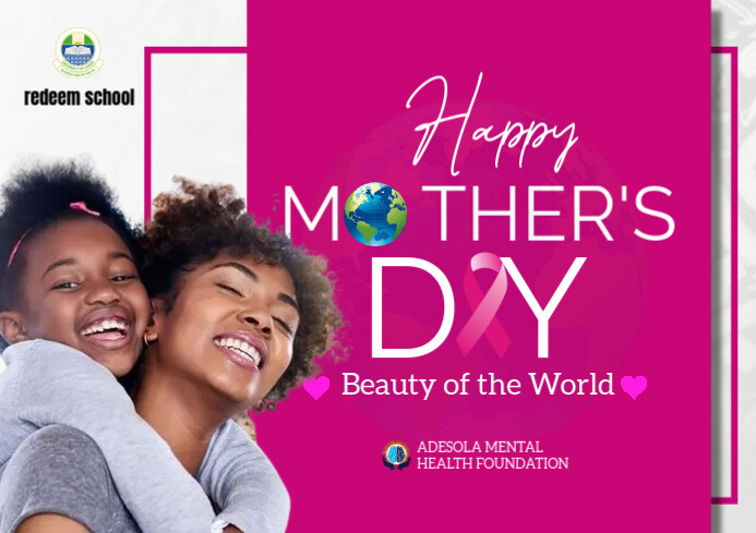 Pink Joyful Mother's Day A4 Template | PosterMyWall