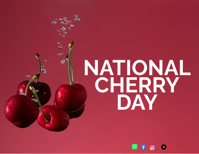 Plantilla de Pink Joyful National Cherry Day Flyer (us Let | PosterMyWall