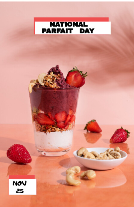 Copy of Pink Joyful National Parfait Day Tabloid | PosterMyWall