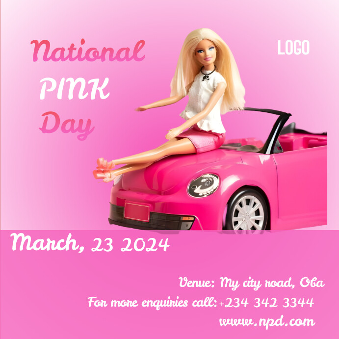 Copy of Pink Joyful National Pink Day Instagram Post | PosterMyWall