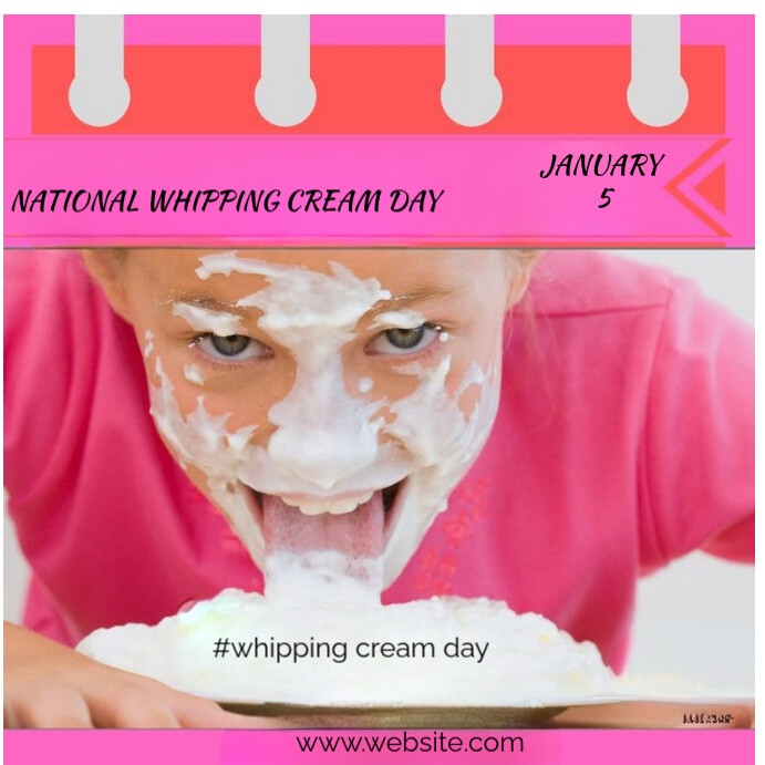 Copy of Pink Joyful National Whipping Cream Day Instagram Post ...
