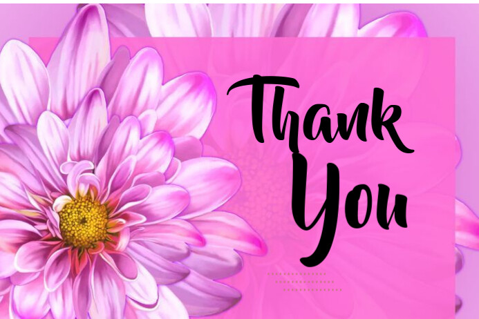 Copy of Pink Joyful Pink Thank You Poster | PosterMyWall
