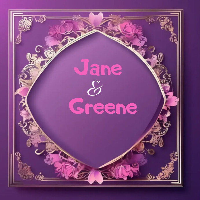 Pink Joyful Purple Wedding Invitation Card I Template | PosterMyWall