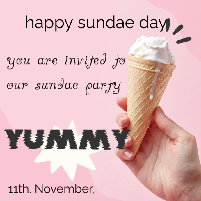 Copy of Pink Joyful Sundae Instagram Post | PosterMyWall