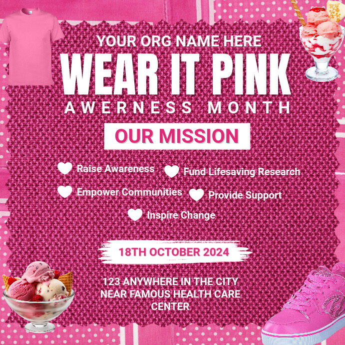 Copy of Pink Joyful Wear It Pink Day Instagram Post | PosterMyWall