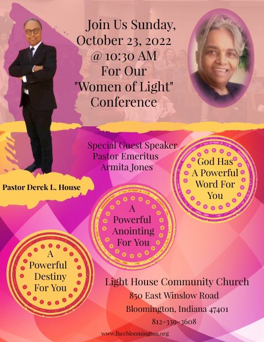 Pink Ladies Day Church service flyer Template | PosterMyWall