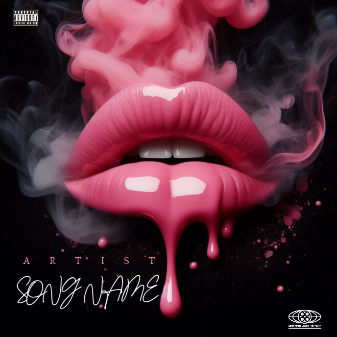 Pink lips mixtape album cover Template | PosterMyWall