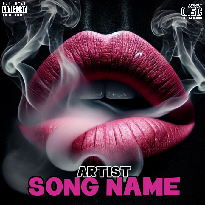 Pink Lips Song Mixtape Album Cover Template | PosterMyWall