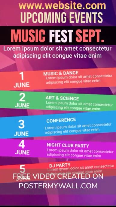 Pink List-based Upcoming Event Instagram Stor Template | PosterMyWall