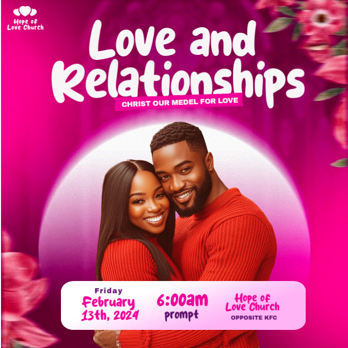 Pink Love and Relationships Event Instagram Post Template | PosterMyWall