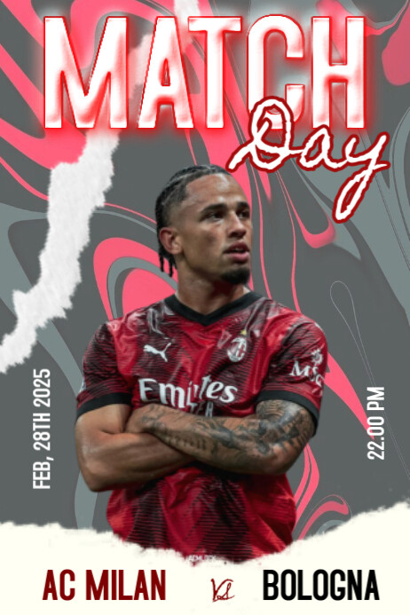 Pink Match Day Poster Template | PosterMyWall