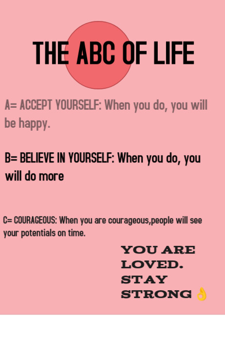 Pink Maximalist Abc Of Life Poster Template | PosterMyWall