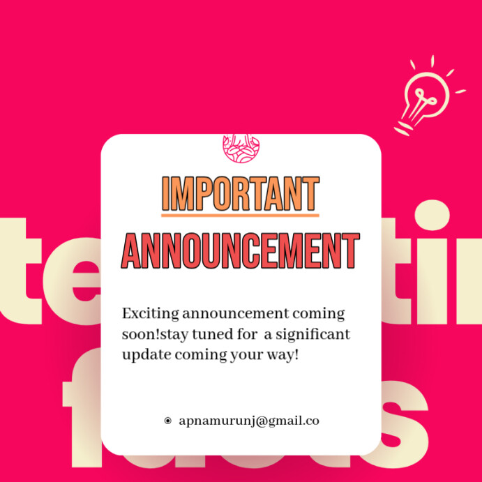 Pink Maximalist Announcement Template For Business Instagram Post ...