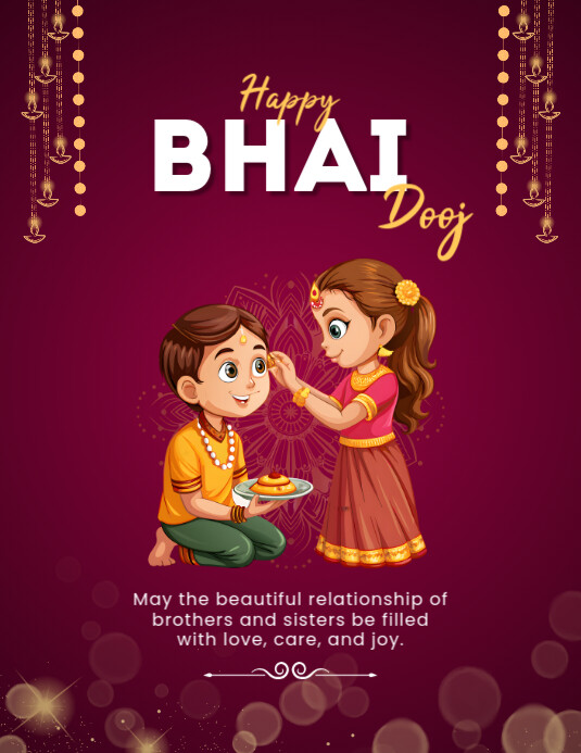 Copy of Pink Maximalist Bhai Dooj Flyer (us Letter) | PosterMyWall