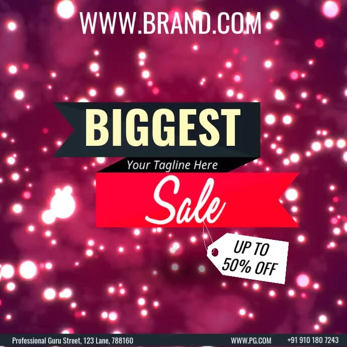 Pink Maximalist Biggset Sale Ad Instagram Post Template | PosterMyWall