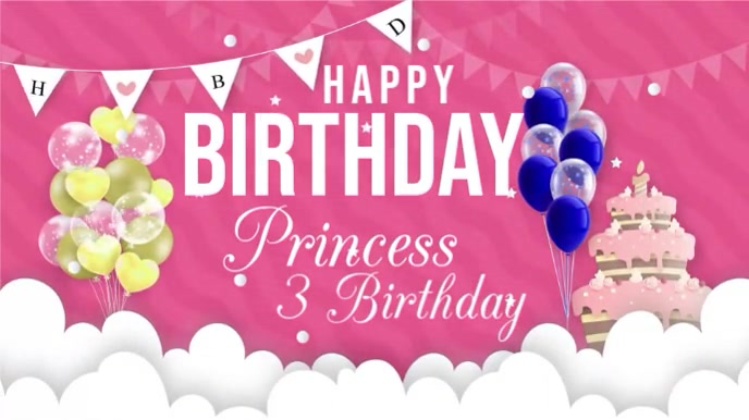 Pink Maximalist Birthday Celebration Digital Display (16:9) Template ...