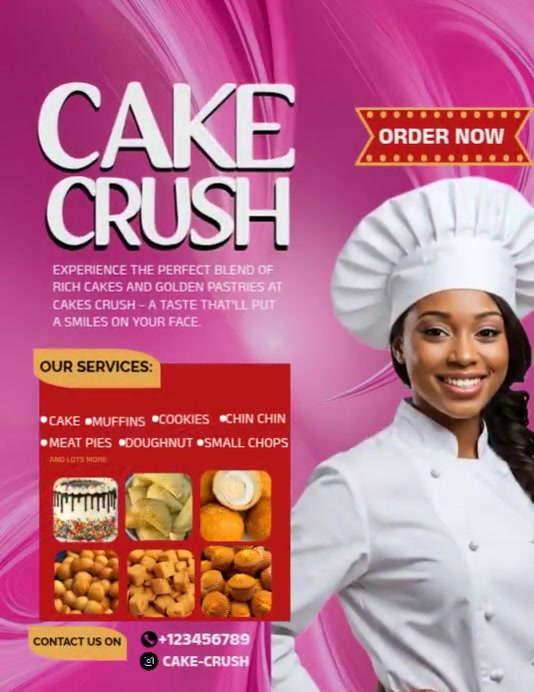 Pink Maximalist Cakes Flyer Bakery Flyer Pastry Shop Flyer Flyer (us ...