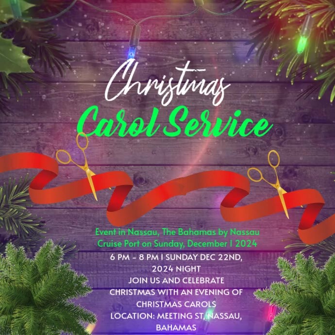 Pink Maximalist Christmas Carol Instagram Post Template | PosterMyWall