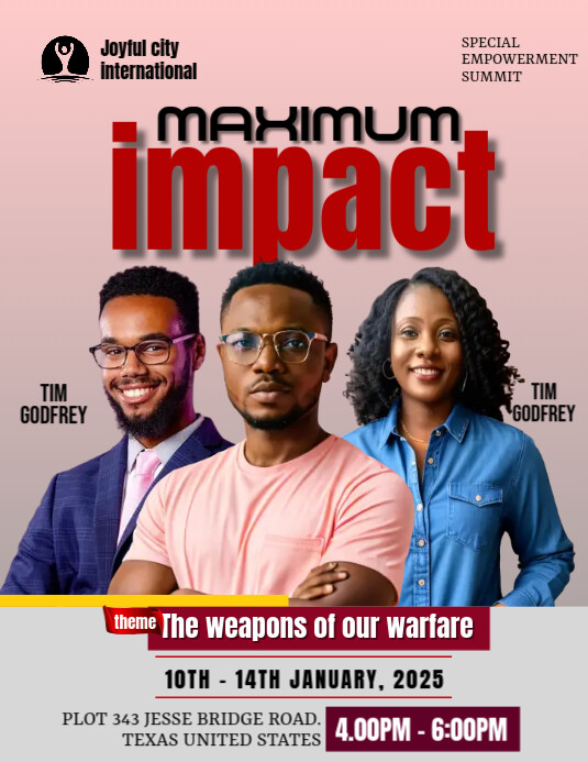 Pink Maximalist Church Banner Flyer (us Letter) Template | PosterMyWall