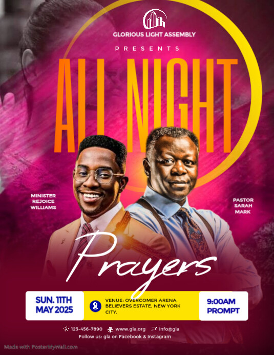 Pink Maximalist Church Flyer (us Letter) Template | PosterMyWall