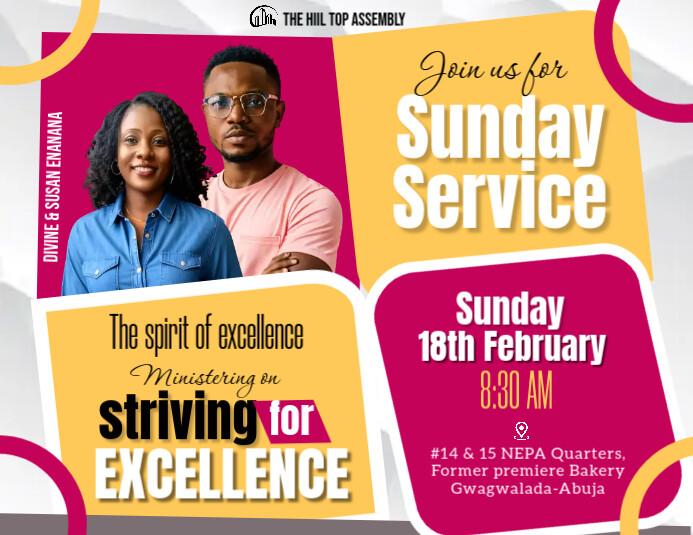 Pink Maximalist Church Flyers Flyer (us Lett Template | PosterMyWall