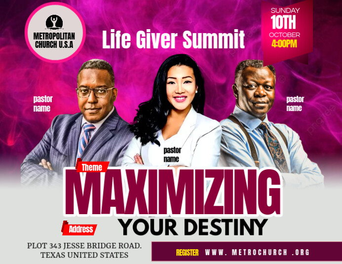 Pink Maximalist Church Flyers Flyer (us Letter) Template | PosterMyWall