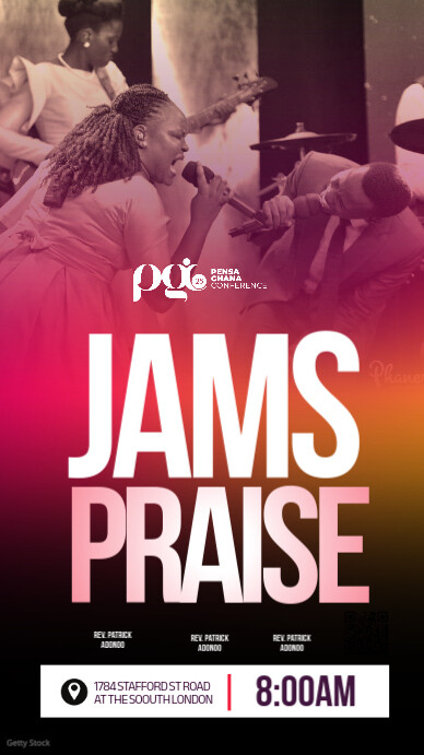 Copy of Pink Maximalist Church Praise And Worship Flyer Instagram Story ...