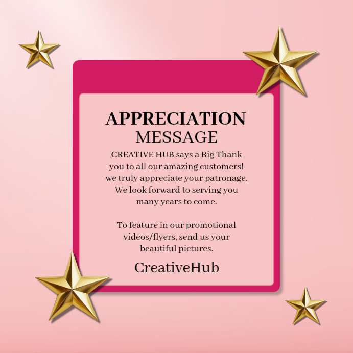 Pink Maximalist Client Appreciation Message Instagram Post Template ...