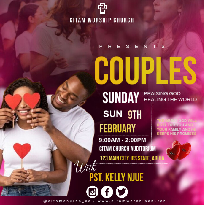 Copy of Pink Maximalist Couples Sunday Service Instagram Post ...