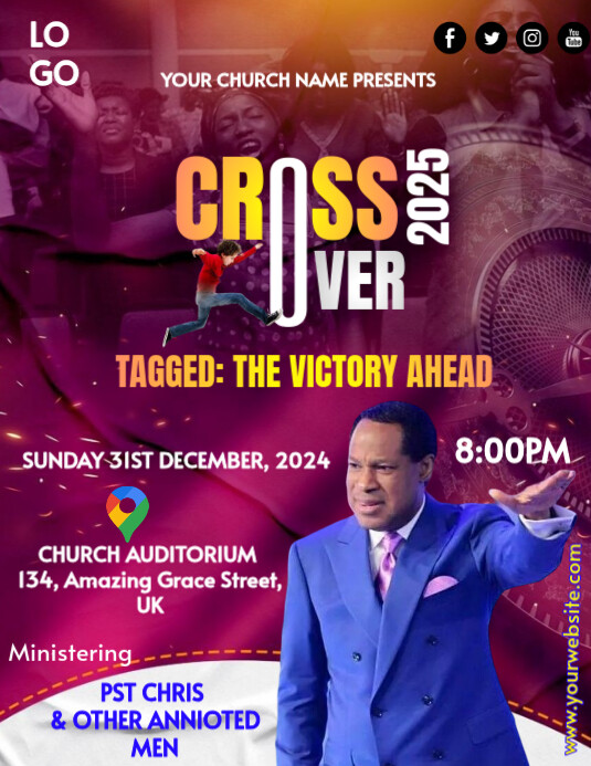 Copy of Pink Maximalist Crossover Service 2025 Flyer (us Letter ...