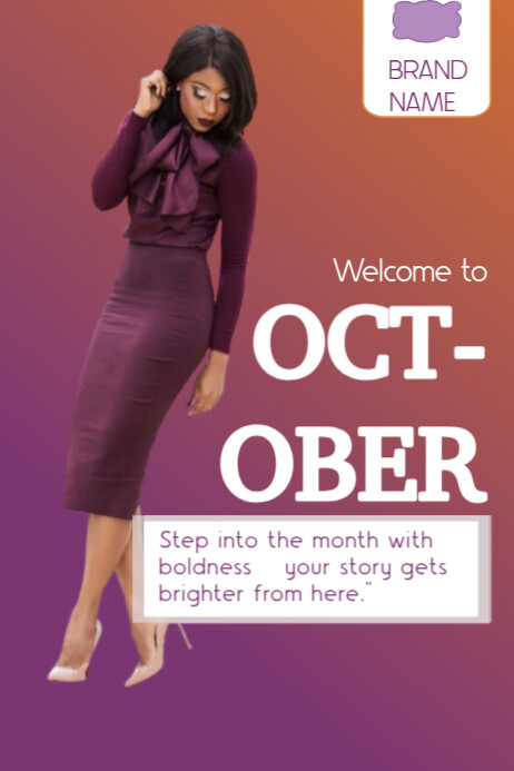 Plantilla de Pink Maximalist Elegant October Welcome Flyer ...