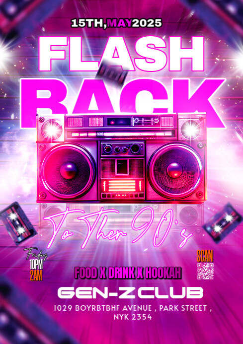 Copy of Pink Maximalist Flashback Poster A4 | PosterMyWall