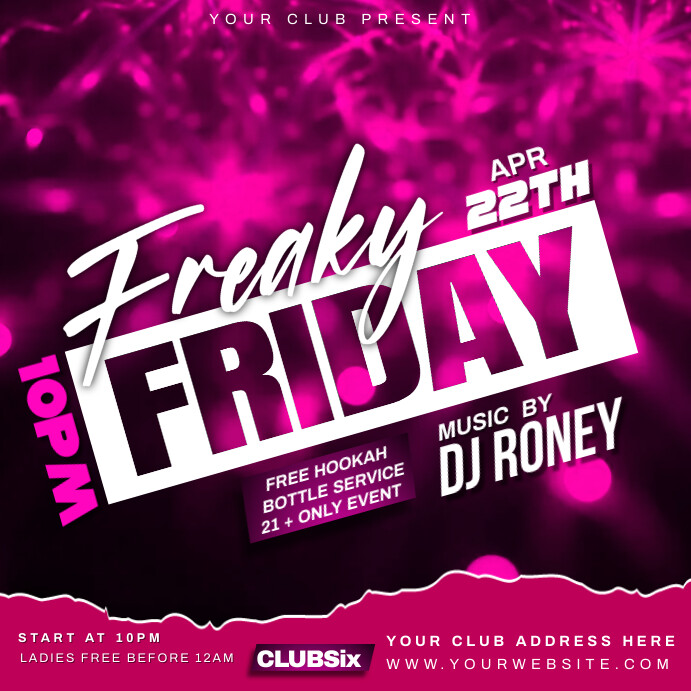 Modèle Pink Maximalist Freaky Friday Night Instagram | PosterMyWall